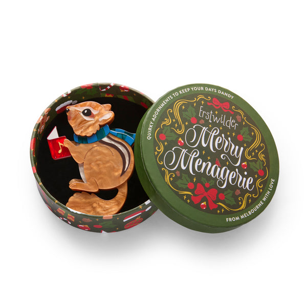Charlie the Chipmunk Brooch by Erstwilder – Modern Millie