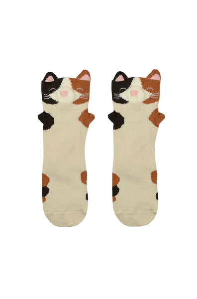 Kid's 3D Calico Cat Socks by Foot Traffic – Modern Millie