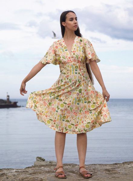 Cream Coral Reef Rita Dress by Palava X Natural History Museum – Modern ...