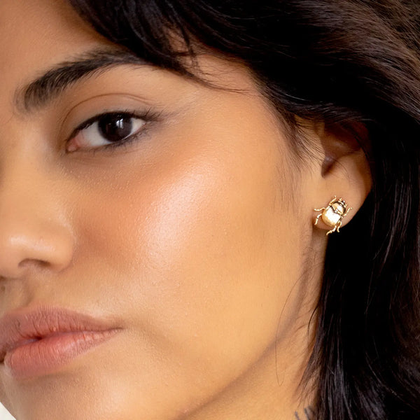 Fortune Beetle Stud Earrings by Peter and June – Modern Millie
