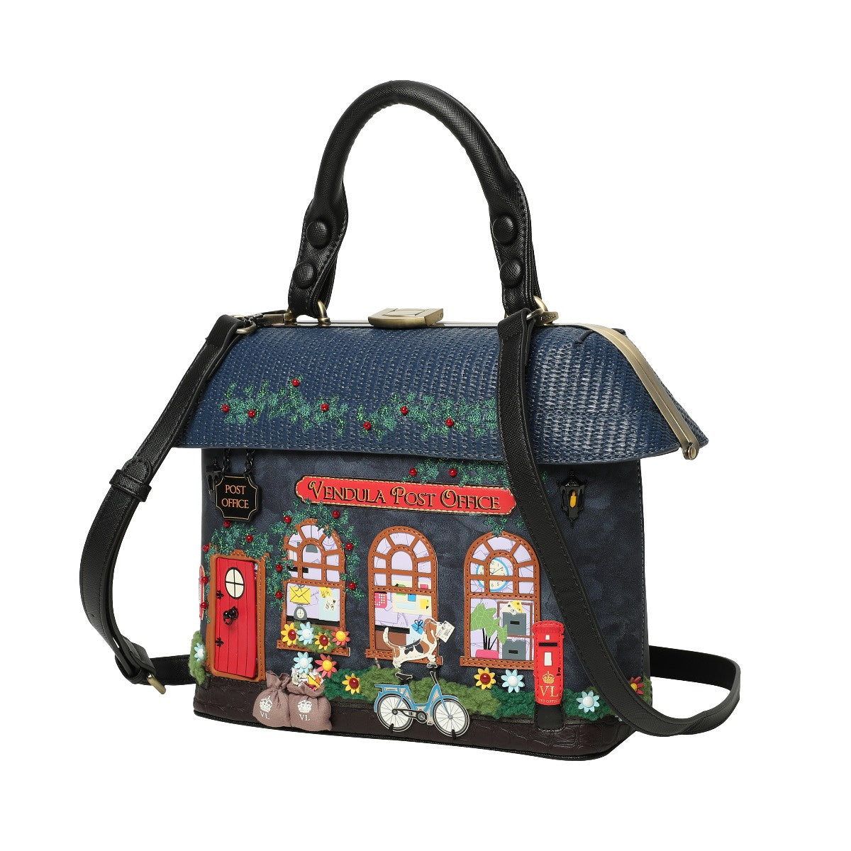 Old Post Office Grab Bag in Navy by Vendula London – Modern Millie